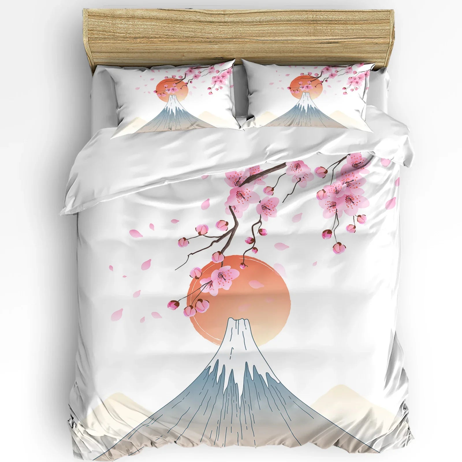 Parure de Lit Imprimé Mont Fuji|Tenko